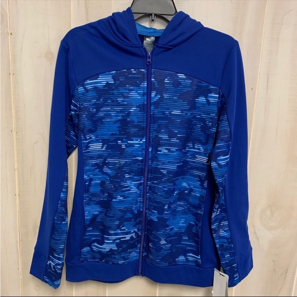 Champion | Jackets & Coats | Champion Size Xlarge Blue Printed Tech ...